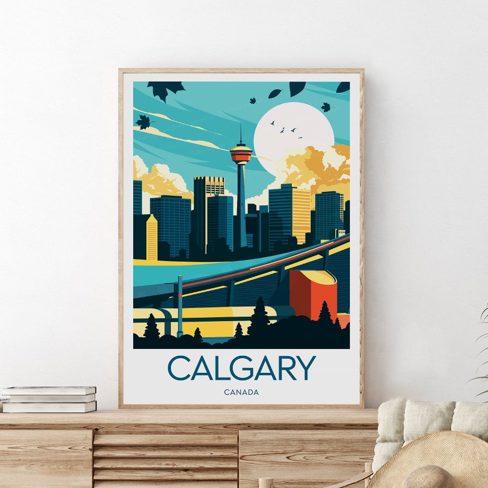 Calgary Travel Print - Canada, Calgary Poster, Calgary Print, Wedding ...