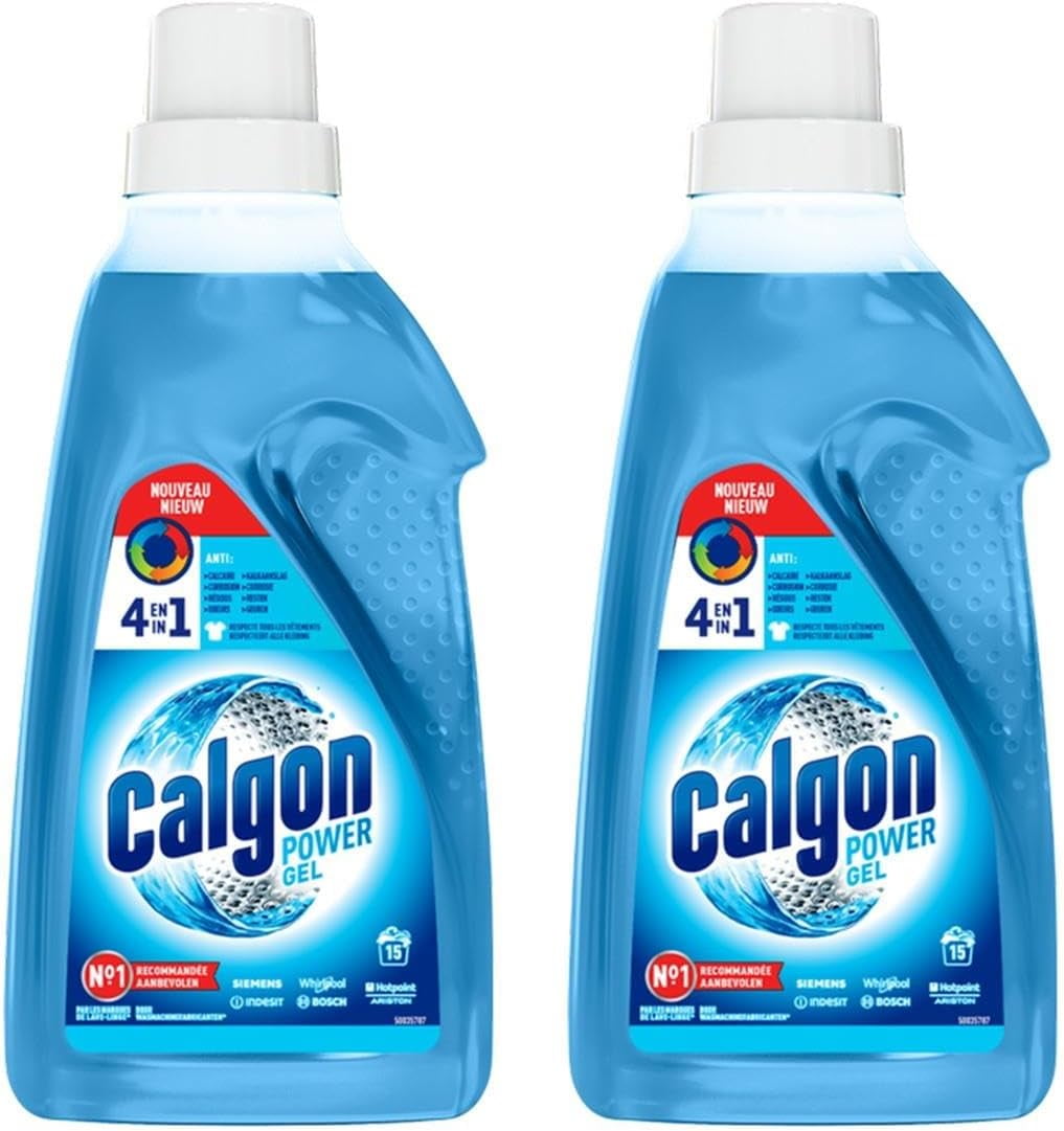 Calgon 4-in-1 Washing Machine Water Softener Gel, 2 x 750 ml (1.5 Litre ...