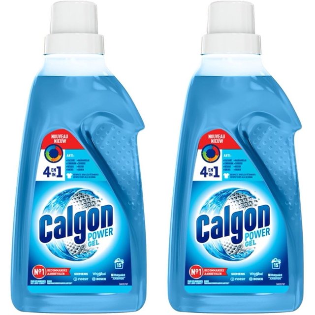 Calgon 4-in-1 Washing Machine Water Softener Gel, 2 x 750 ml (1.5 Litre ...