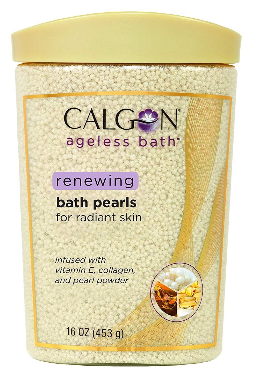 Calgon Ageless Bath Pearls with Vitamin E, Collagen & Pearl Powder ...