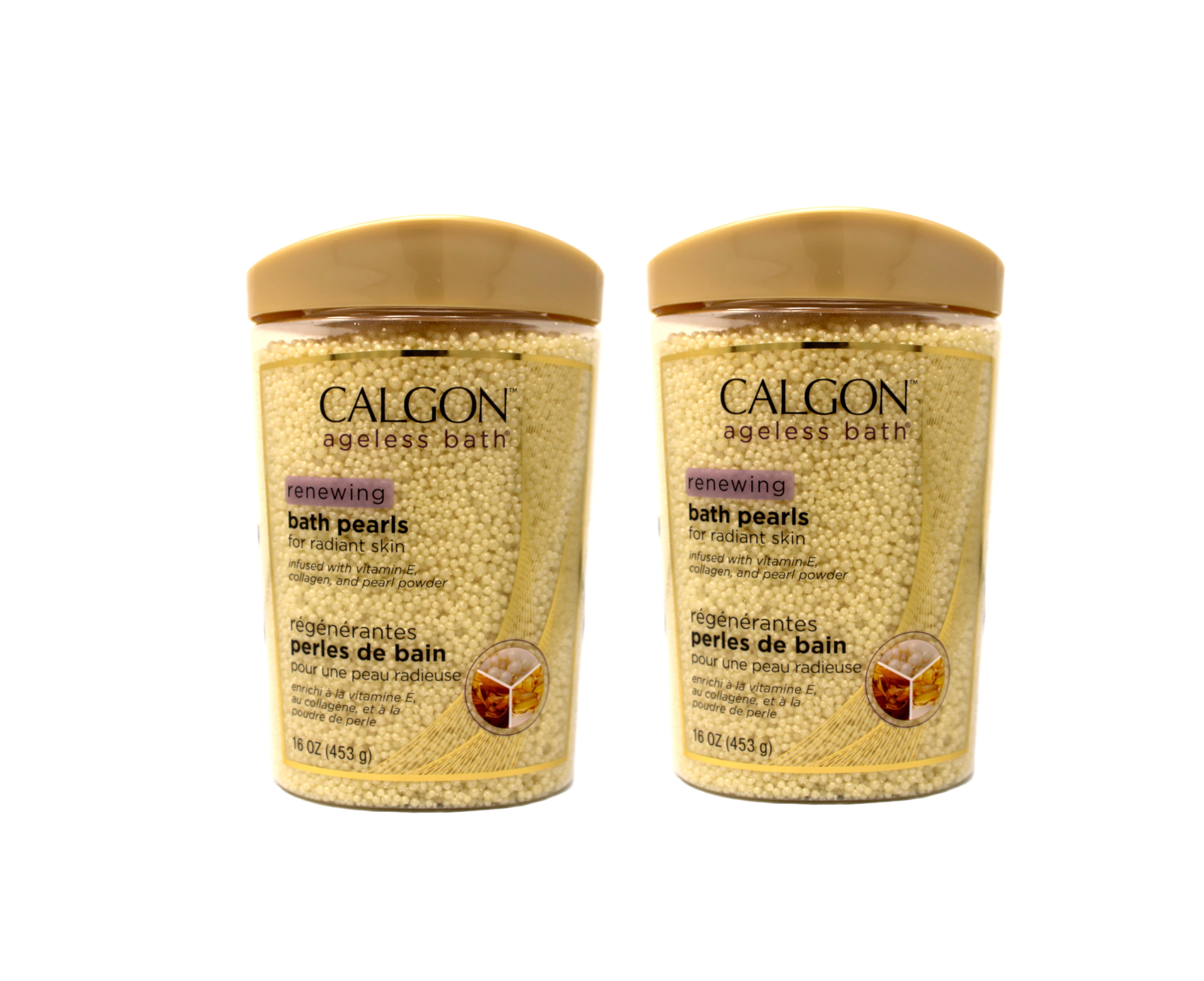 Calgon Ageless Renewing Bath Pearl Vitamin E, Collagen & Pearl Powder ...