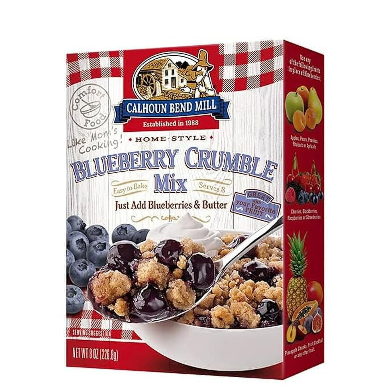Calhoun Bend Mill, Blueberry Crumble Mix, 8oz, Whole Grain Oats Dessert ...