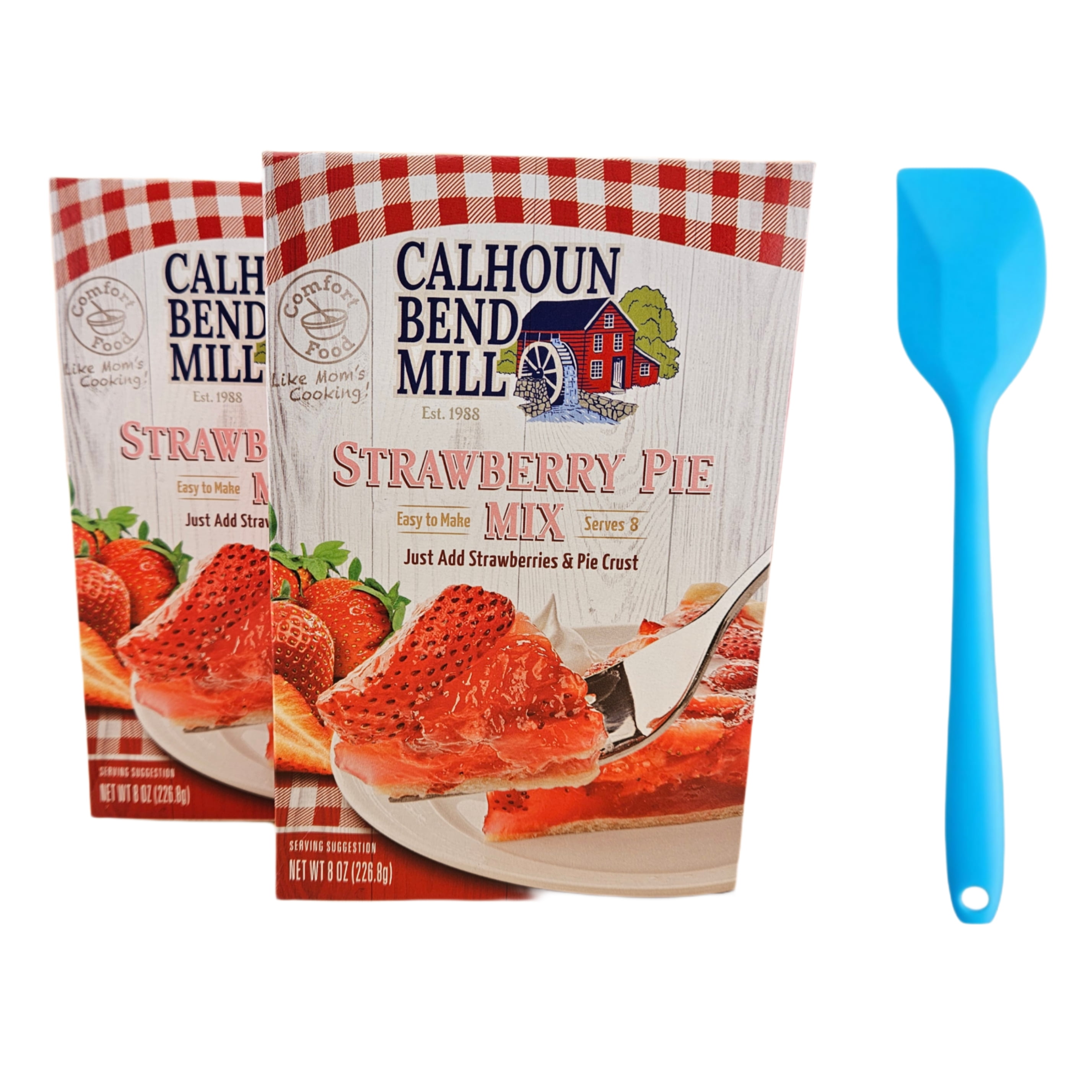 Calhoun Bend Mill Strawberry Pie Mix 8 oz (2 pack) and 8in Silicone ...