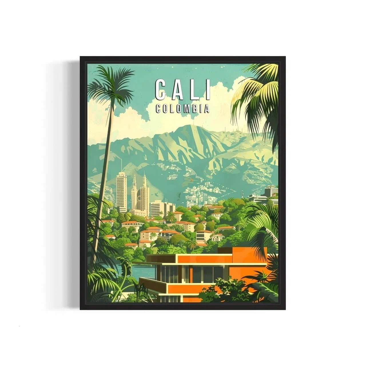 Cali Colombia City Landscape Poster Art Print Wall Art Painting Artwork ...