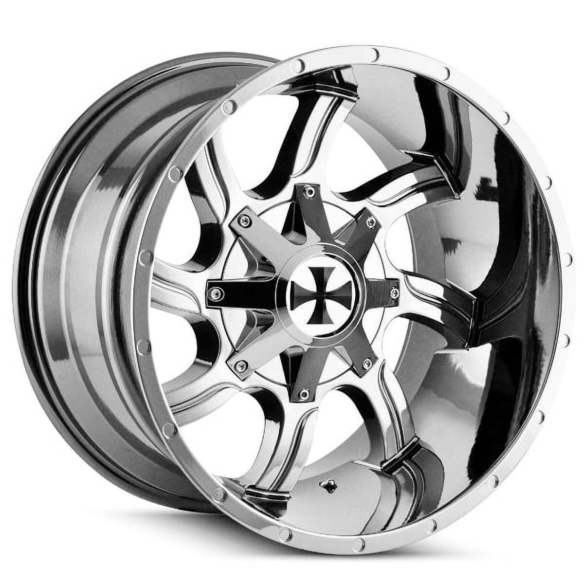 Cali Offroad 9102 Twisted 20x12 8x165.1/8x170 -44mm PVD Chrome Wheel ...