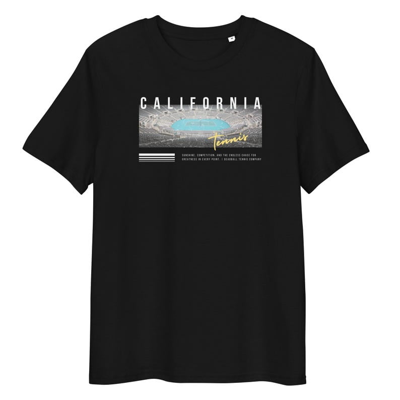 Cali Tennis Ball Tee, Organic Cotton Racket Player Gift Retro Sport ...