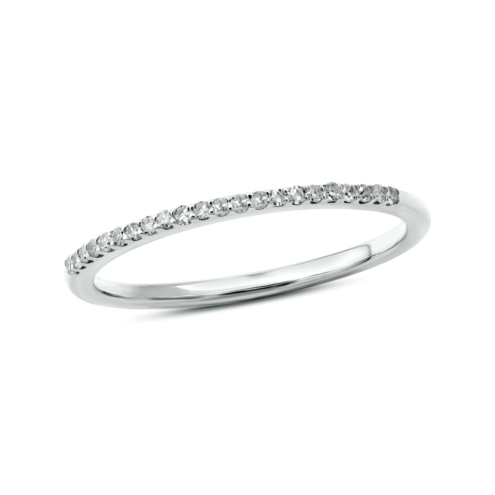 Cali Trove 1/10 Ct Natural Diamond Band Ring for Women 925 Sterling ...
