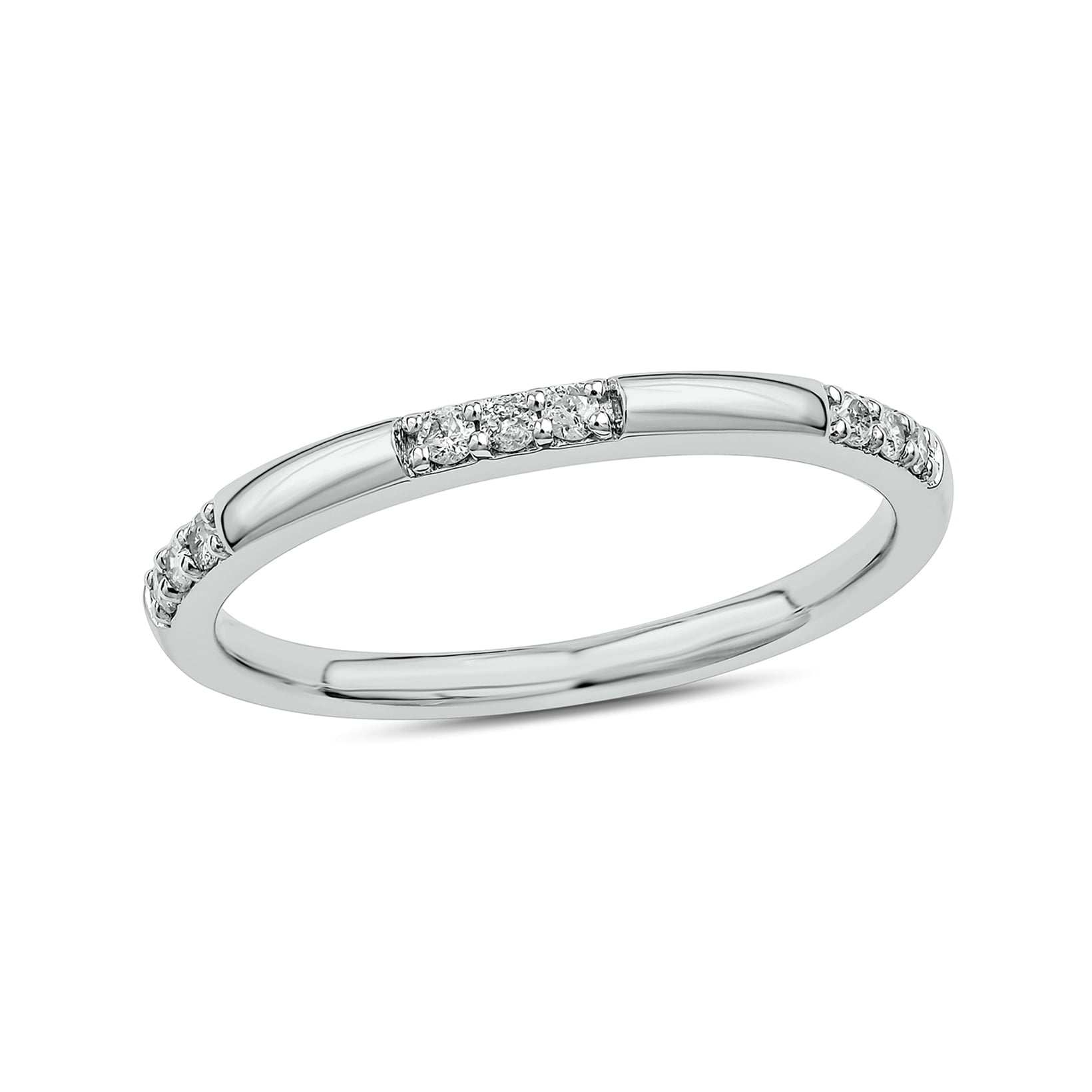Cali Trove 1/10 Ct Natural Diamond Stackable Band Ring for Women in 925 ...