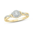 Cali Trove 1/6 Ct Natural Diamond Promise Ring for Women 14K Yellow ...