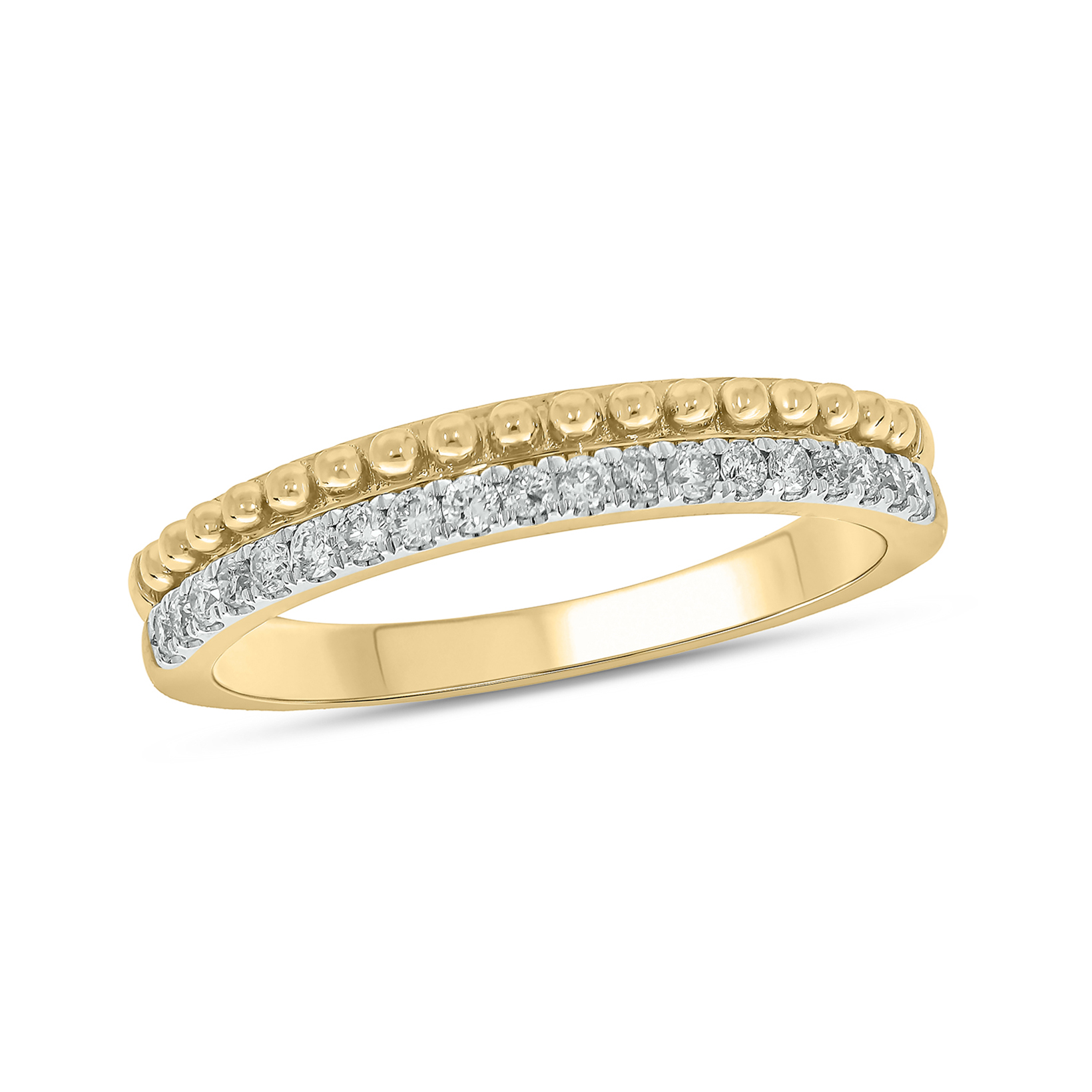 Cali Trove 1/6 Ct Natural Diamond Stackable Band Ring for Women 14K ...