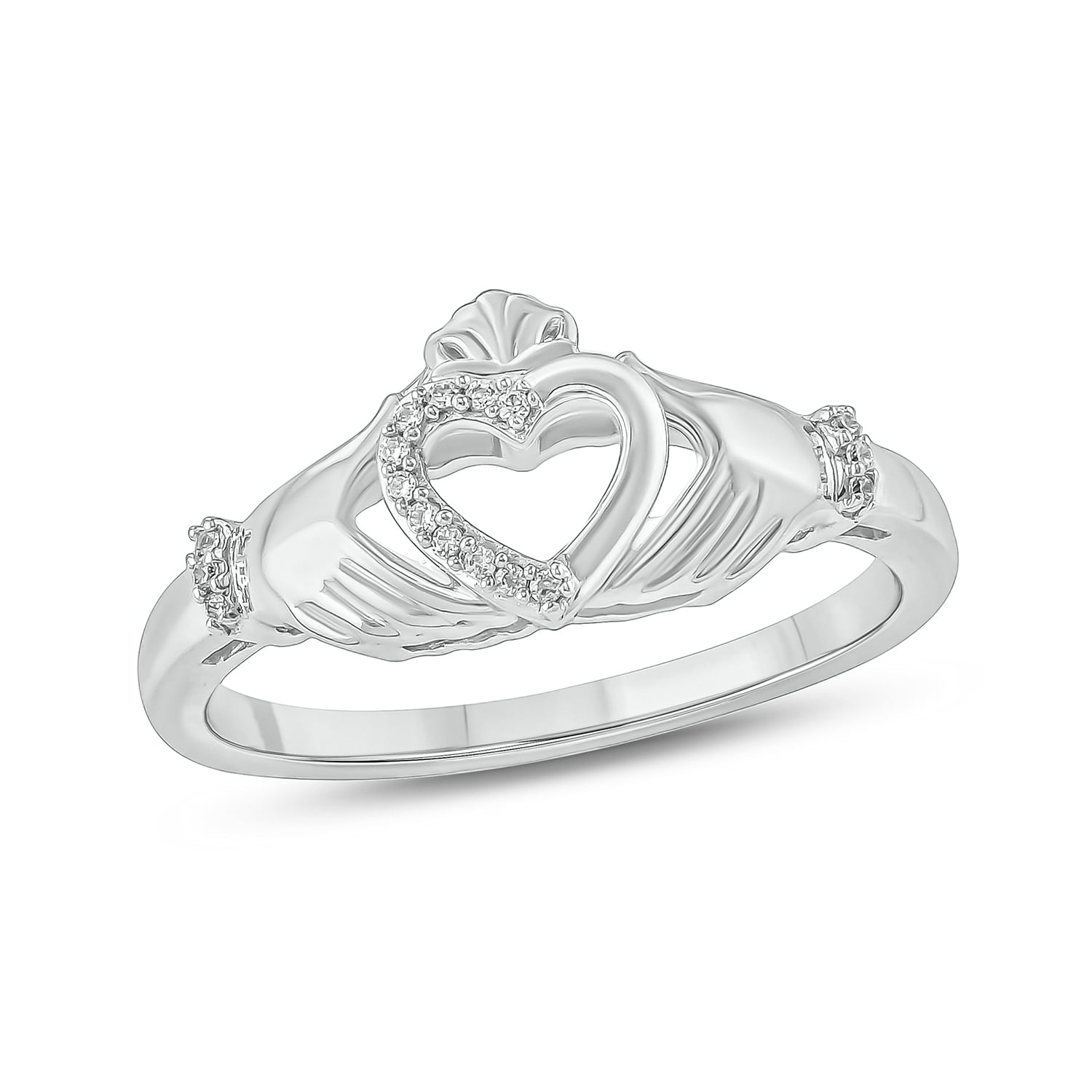 Cali Trove White Sterling Silver 1/10ct TDW Round White Diamond ...
