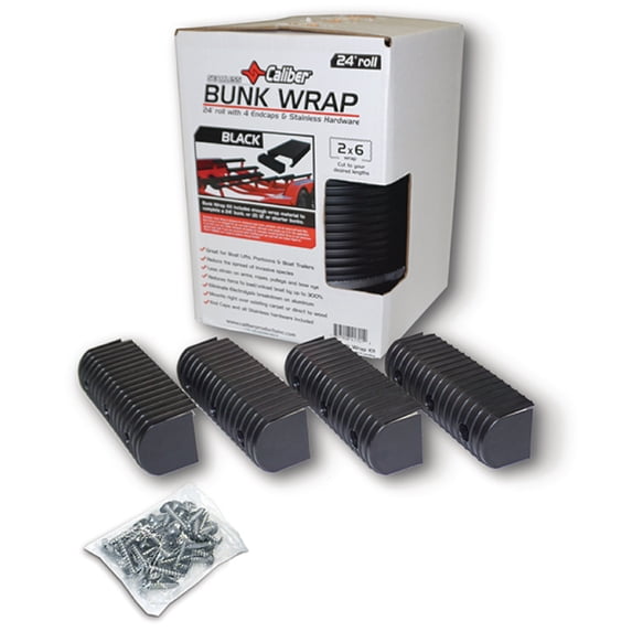 Caliber 24' Marine Trailer Bunk Wrap Kit with 4 Endcaps & Hardware ...
