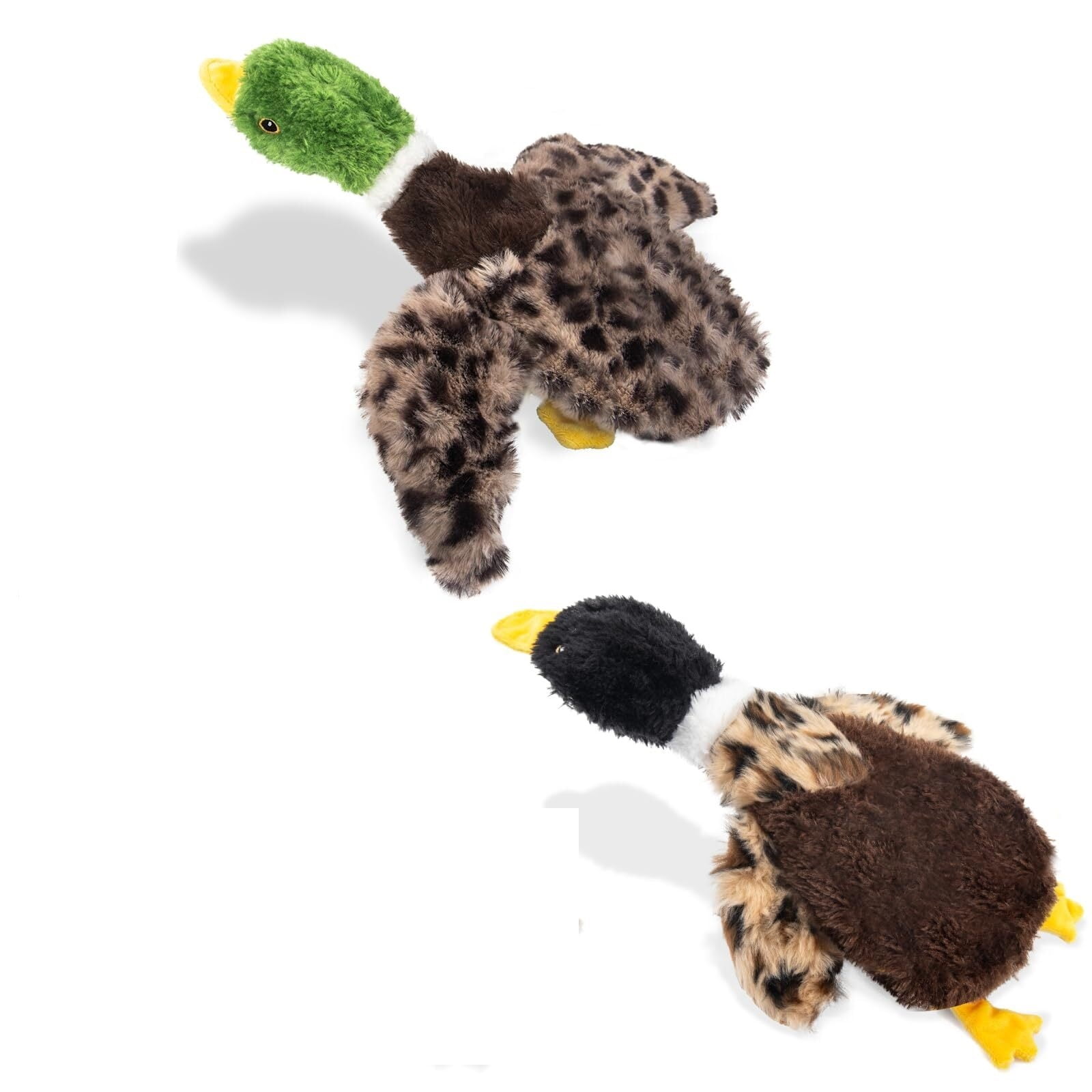 Calibonbon Dog Squeaky Toy Set 2-Pack Durable Plush Chicken, Pheasant ...