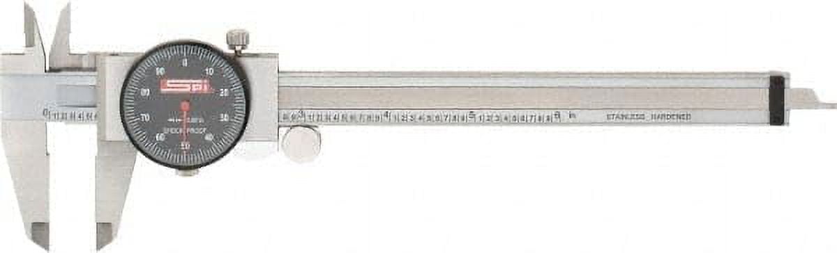 Calibrated Dial Caliper: Black Dial, 0" to 6" Range, Accurate to 0.0010 ...