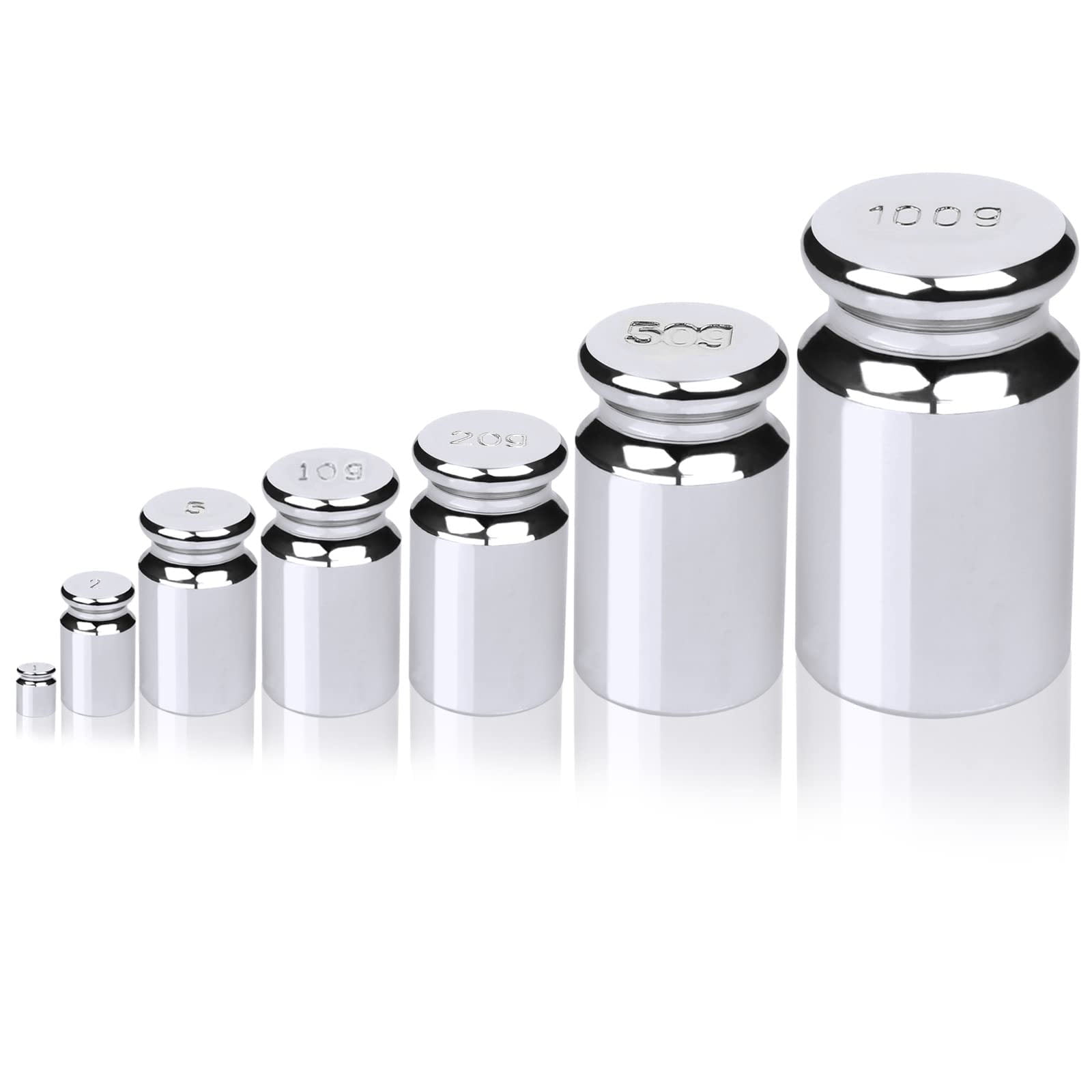 Calibration Weights by Emlimny, 7 Pcs Scale Weight Set 1g, 2g, 5g, 10g, 20g, 50g, 100g, Carbon ...