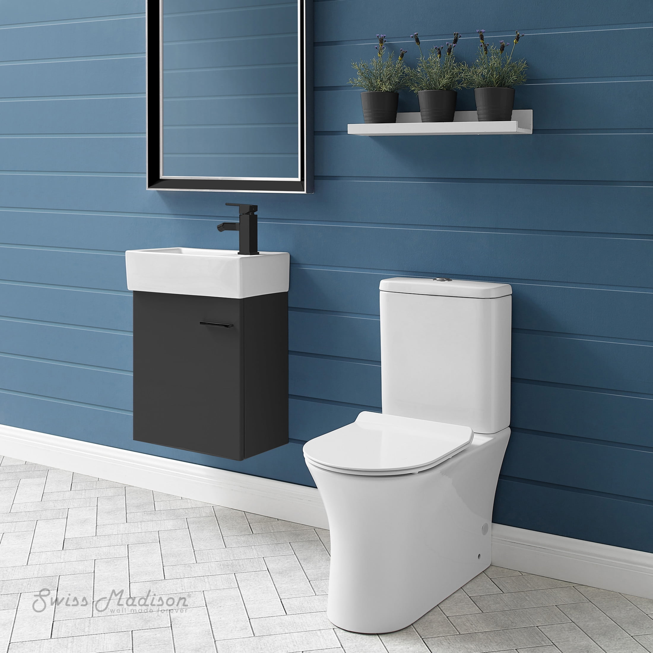 Calice Two-Piece Elongated Rear Outlet Toilet Dual-Flush 1.1/1.6 gpf ...