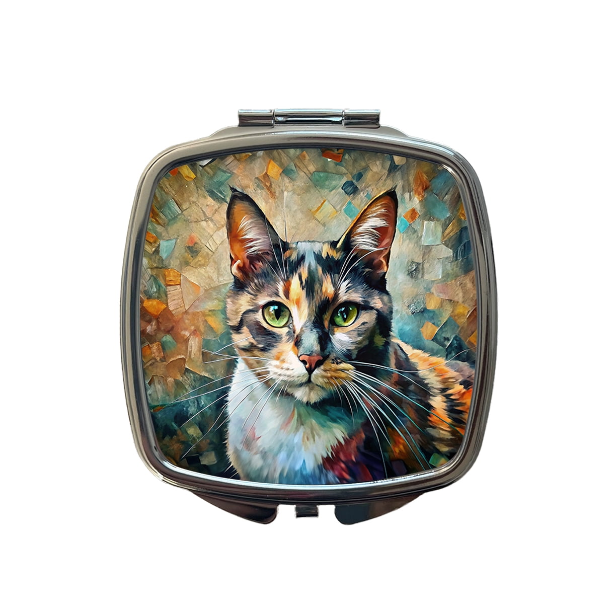 Calico Cat Abstract Art Travel Makeup Handbag Purse Small Pocket ...