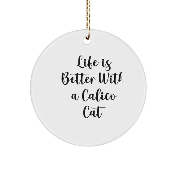 Calico Cat Circle Ornament, Gifts from Family to Calico Cat Lovers ...