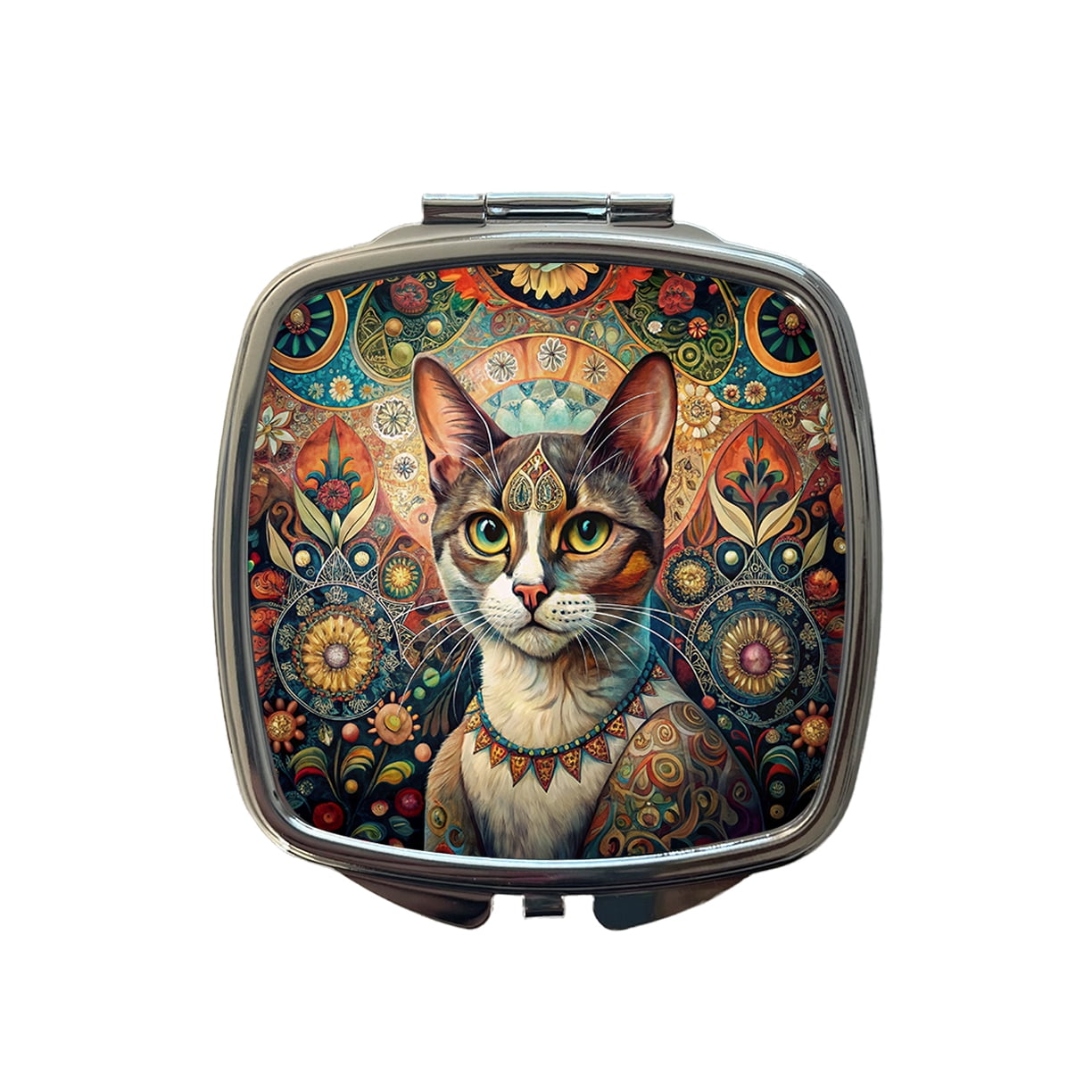 Calico Cat French Bohemian Art Travel Makeup Handbag Purse Small Pocket ...