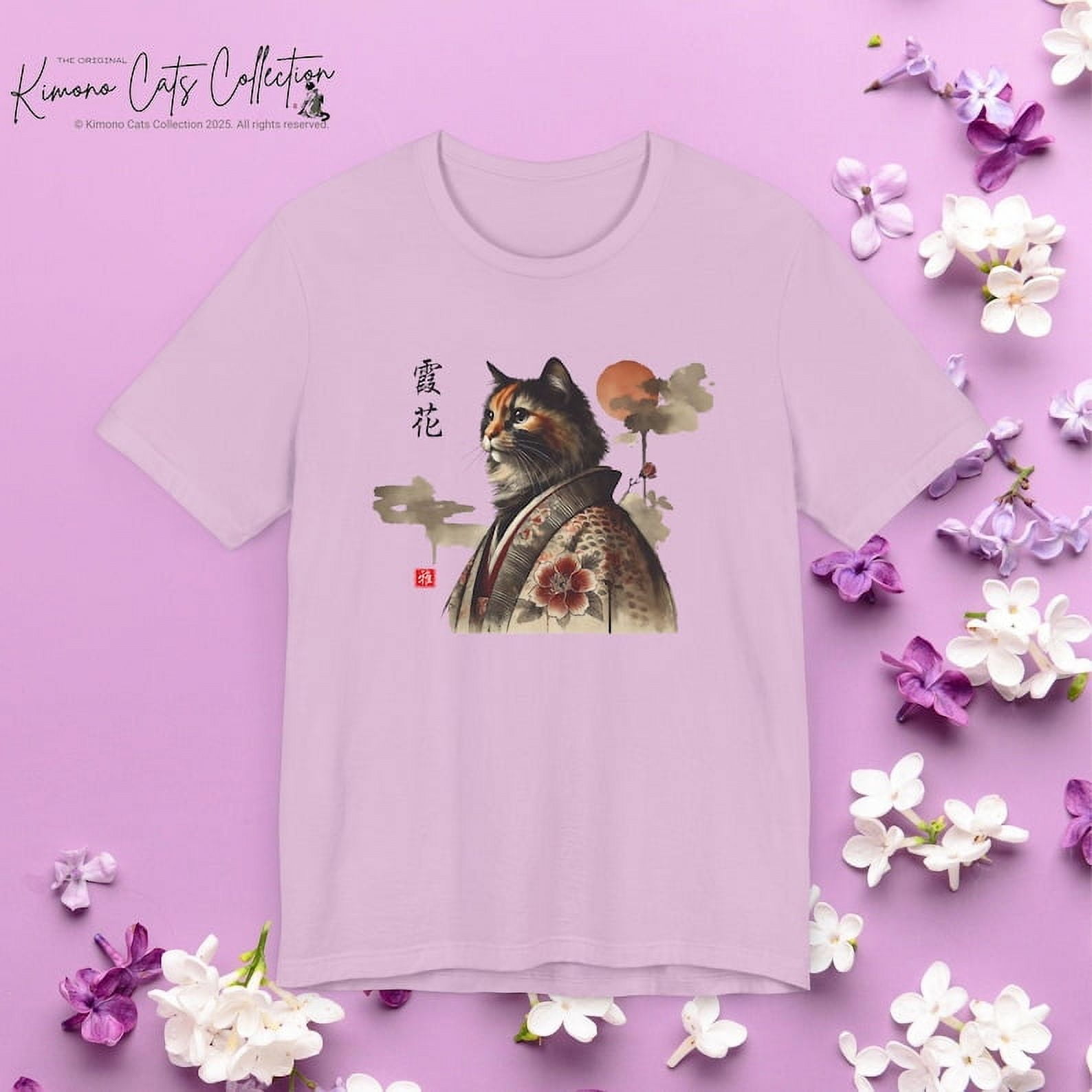 Calico Cat Kimono T-Shirt - Japanese Neko Cat Tee, Edo Japan Style ...