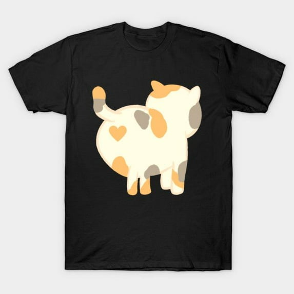 Calico Cat Shirt Cute Heart Spot Kitty Back View Graphic Animal Art ...