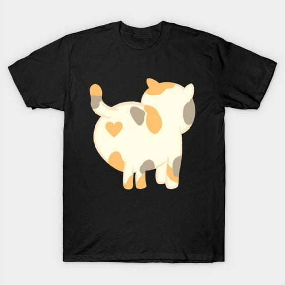 Calico Cat Shirt Cute Heart Spot Kitty Back View Graphic Animal Art ...