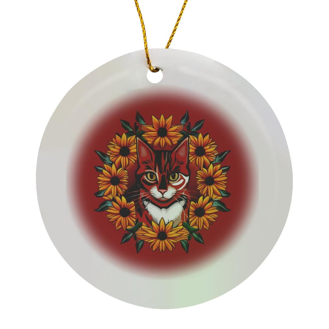 3drose, Calico Cat with Black-eyed Susan Maryland State Tattoo Art ...