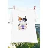 Calico Cat With Taro Boba Bubble Tea Unisex T-Shirt up to 5XL - Walmart.com