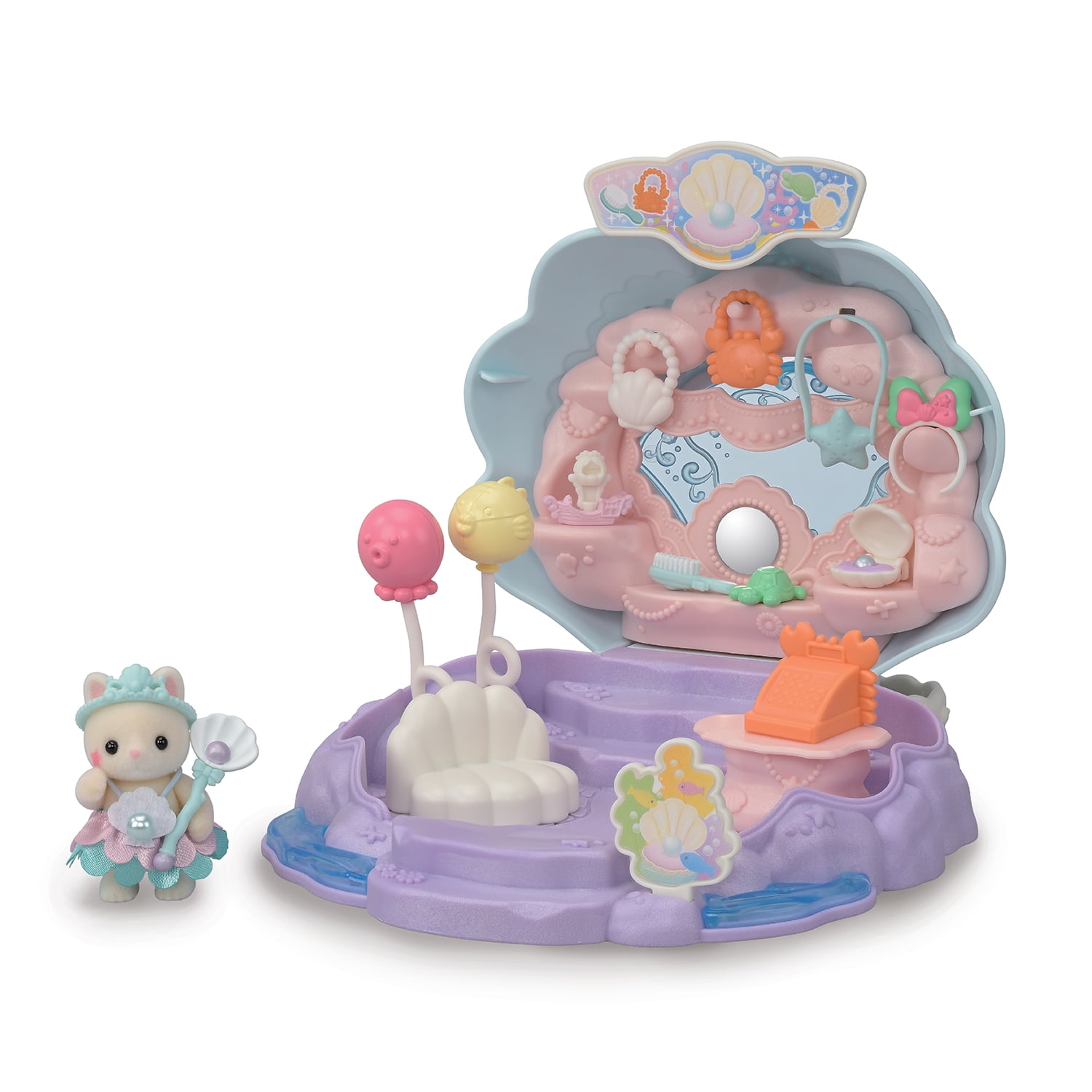 Calico Critters Baby Mermaid Shop, Dollhouse Playset with Figure and ...