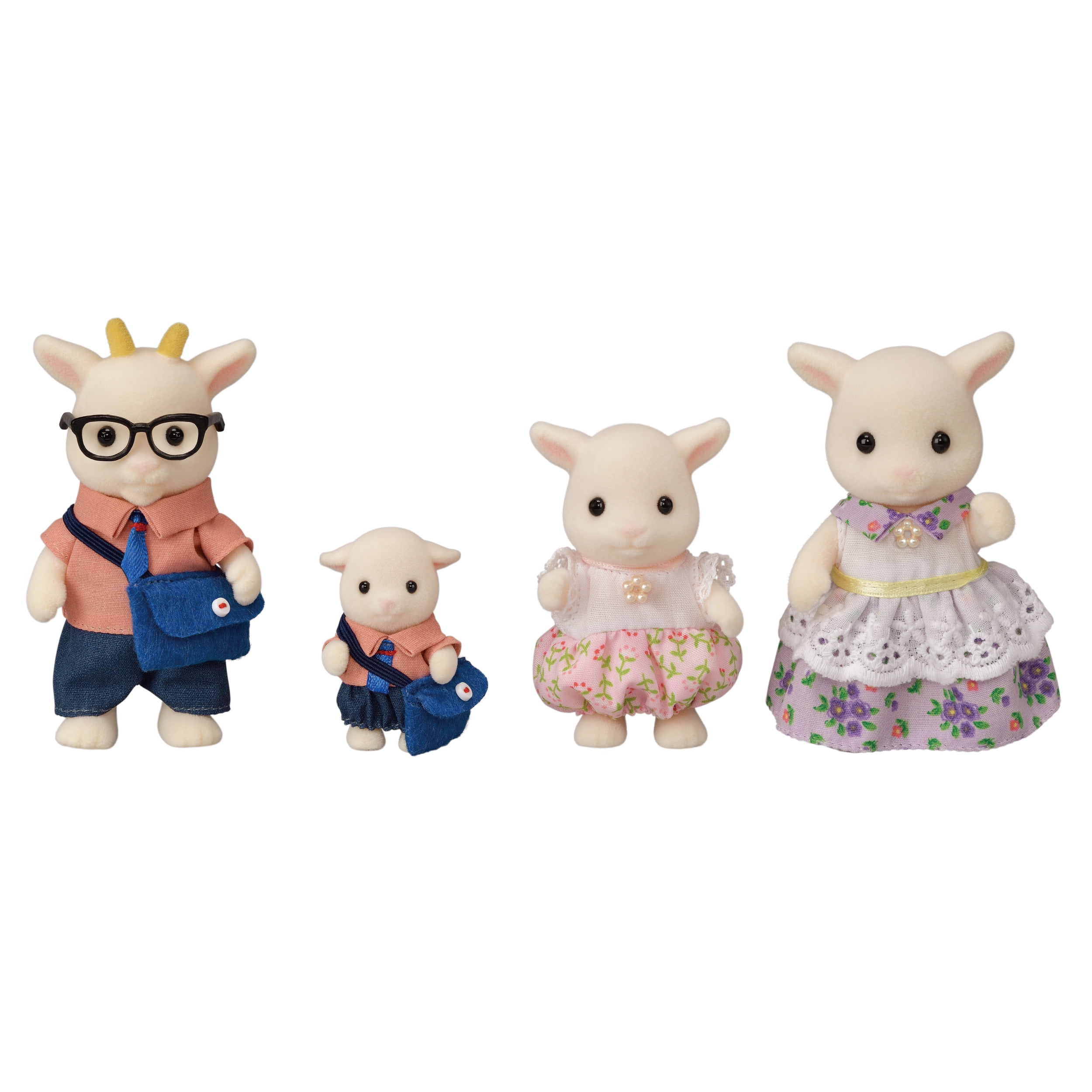 Calico Critters Goat Family, Set of 4 Collectible Doll Figures ...