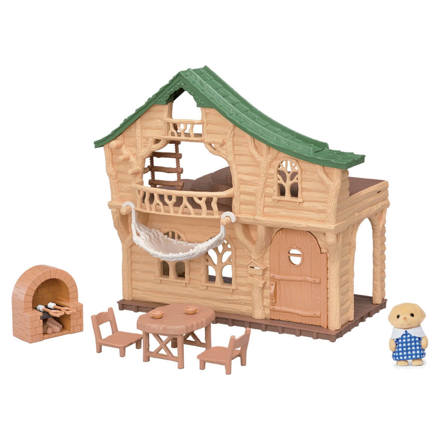 Calico Critters Lakeside Lodge Gift Set, Dollhouse Playset with Figure ...