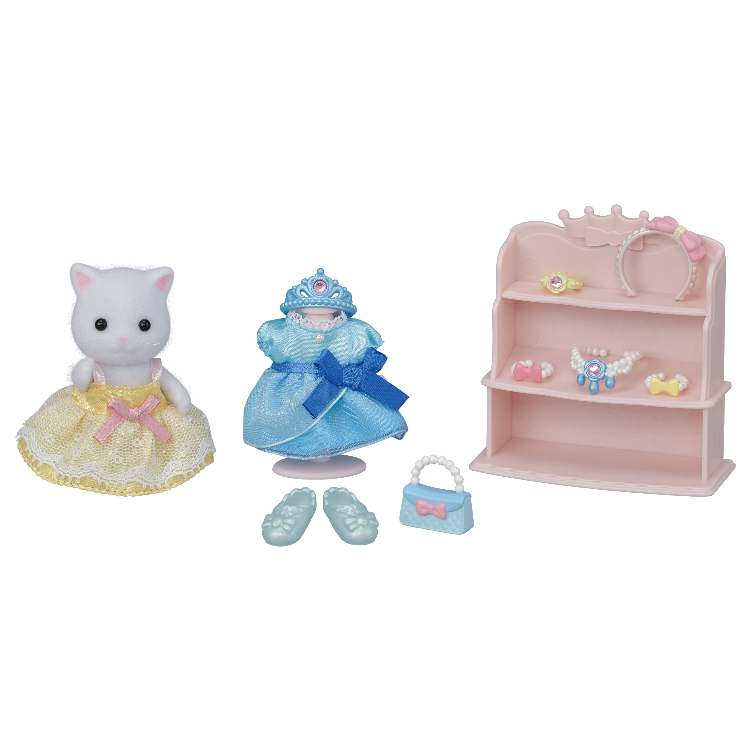 Calico Critters Princess Dress Up Set, Dollhouse Playset with Figure ...