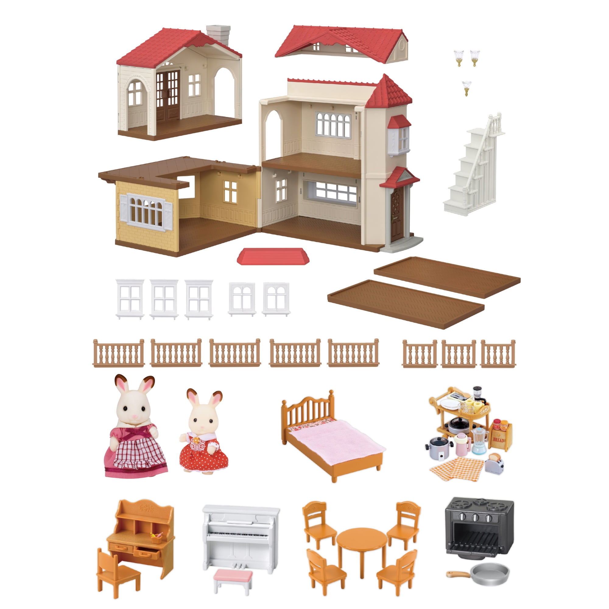 Calico Critters - Red Roof Country Home Gift Set - Walmart.com