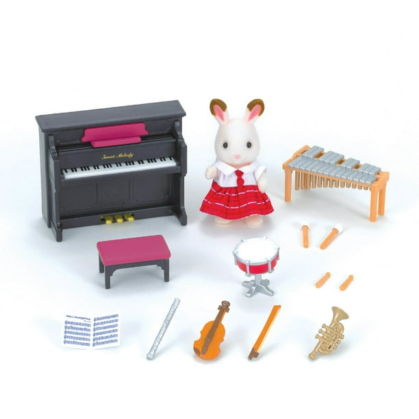 Calico Critters School Music Set, Dollhouse Playset with Figure and ...