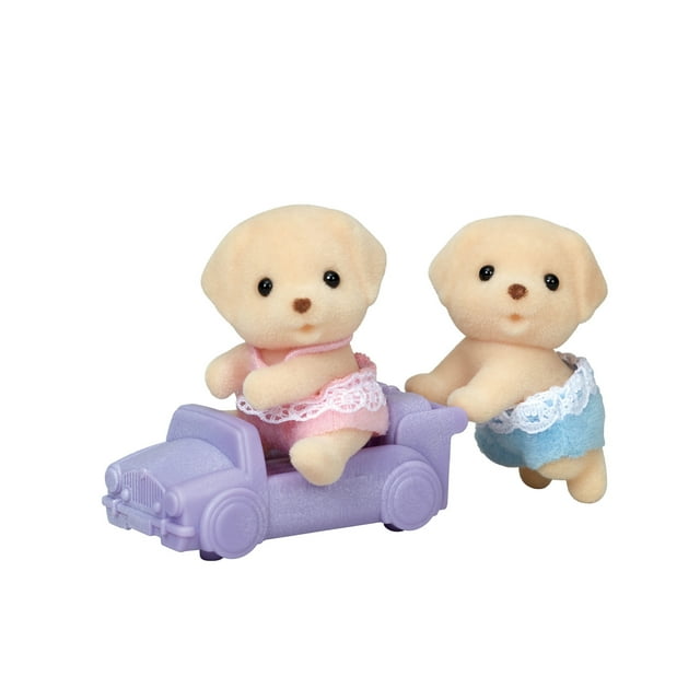 Calico Critters Yellow Labrador Twins, Set of 2 collectible Doll ...