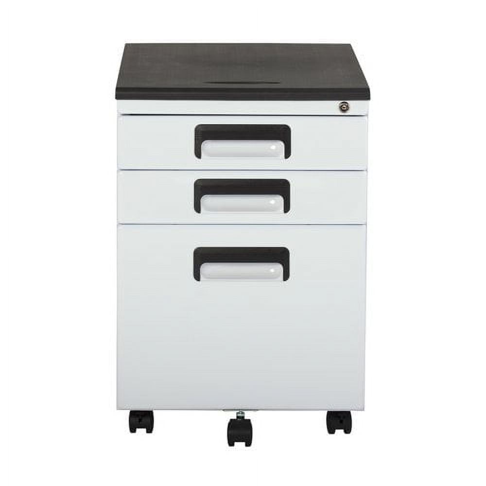 Calico Designs Metal Rolling 3-Drawer Vertical Filing Cabinet - Walmart.com