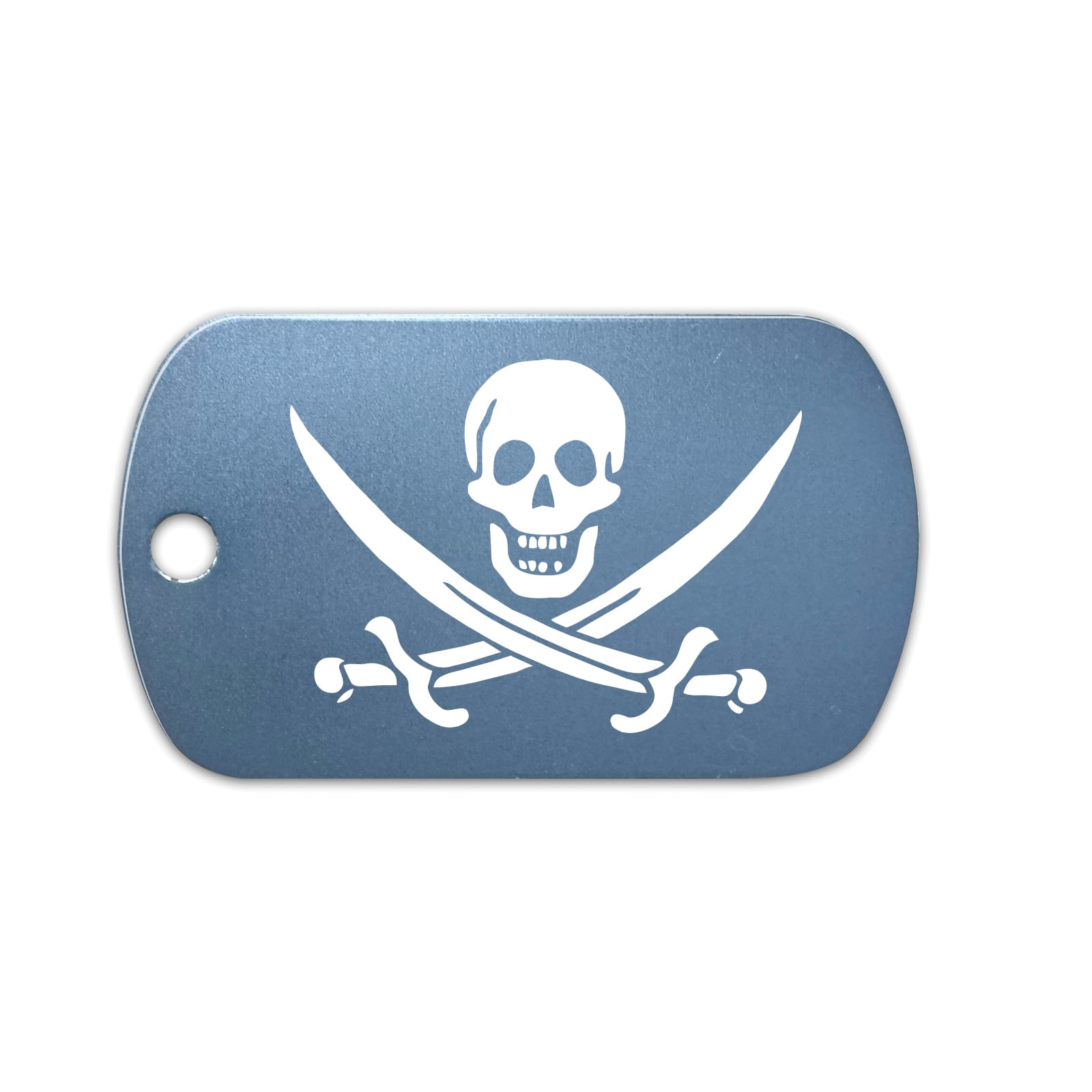 Calico Jack GI Dog Tag Aluminum Keychain pirate jolly roger flag ...
