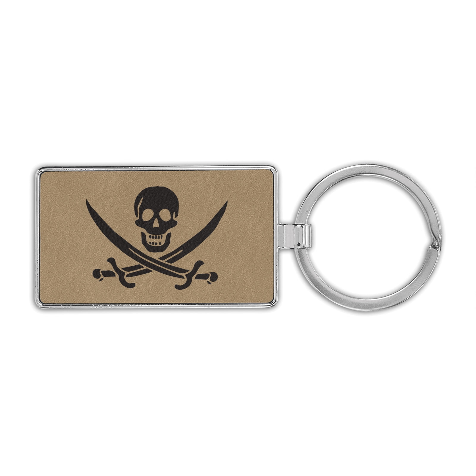 Calico Jack Premium Leatherette Keychain pirate jolly roger flag ...