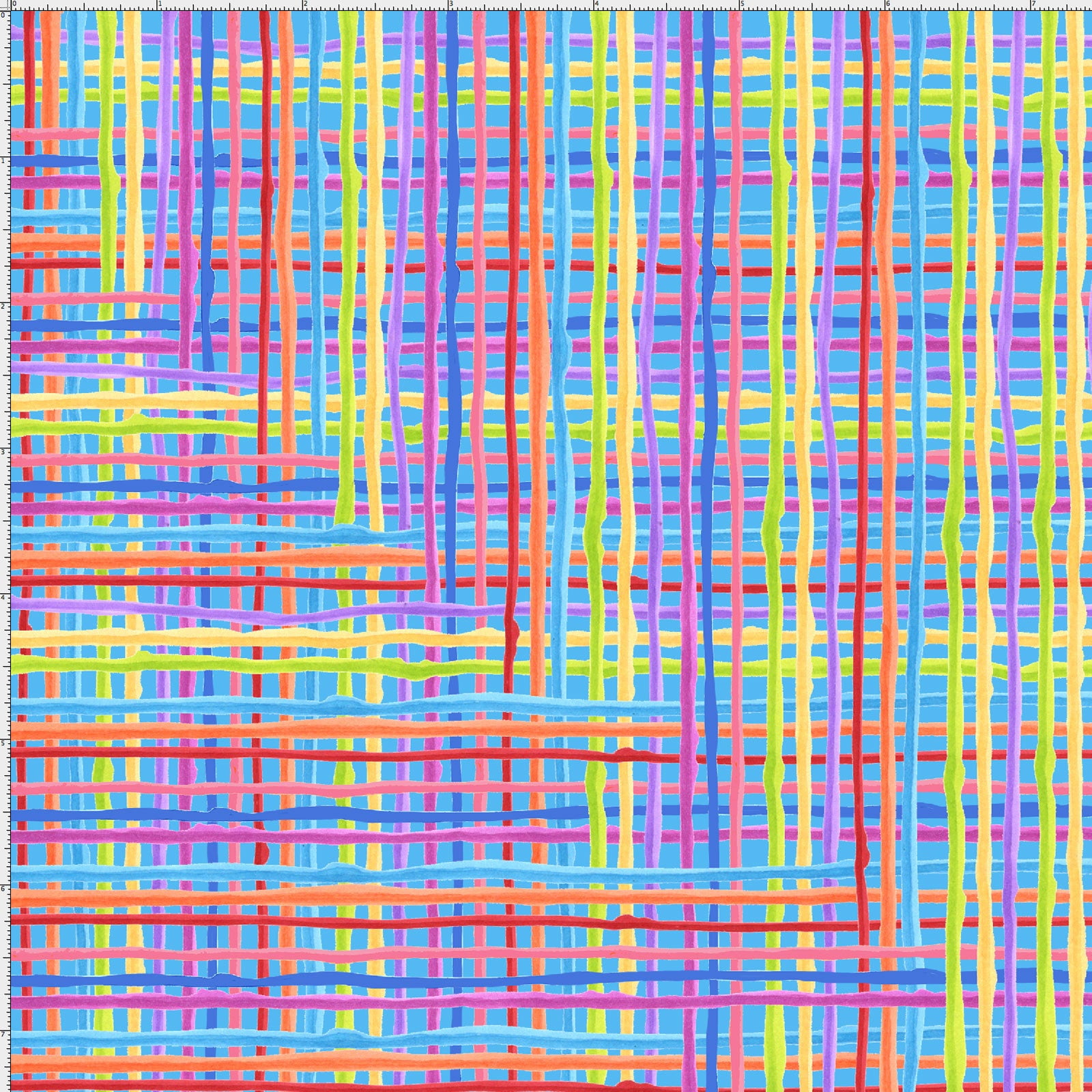 Calico Plaid Turquoise Fabric Yard - Walmart.com