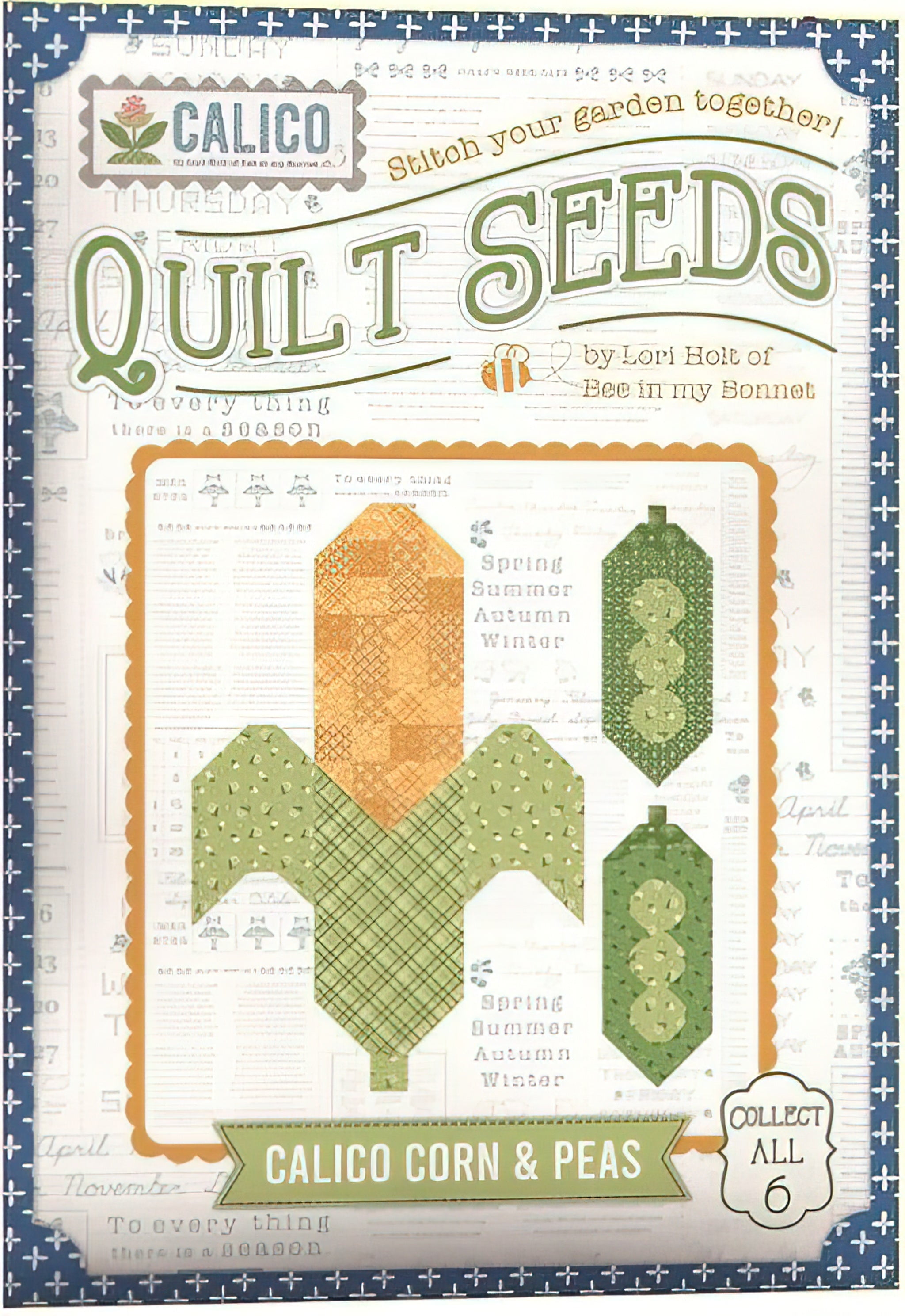 Calico Quilt Seeds - Corn and Peas Pattern by Lori Holt - Walmart.com