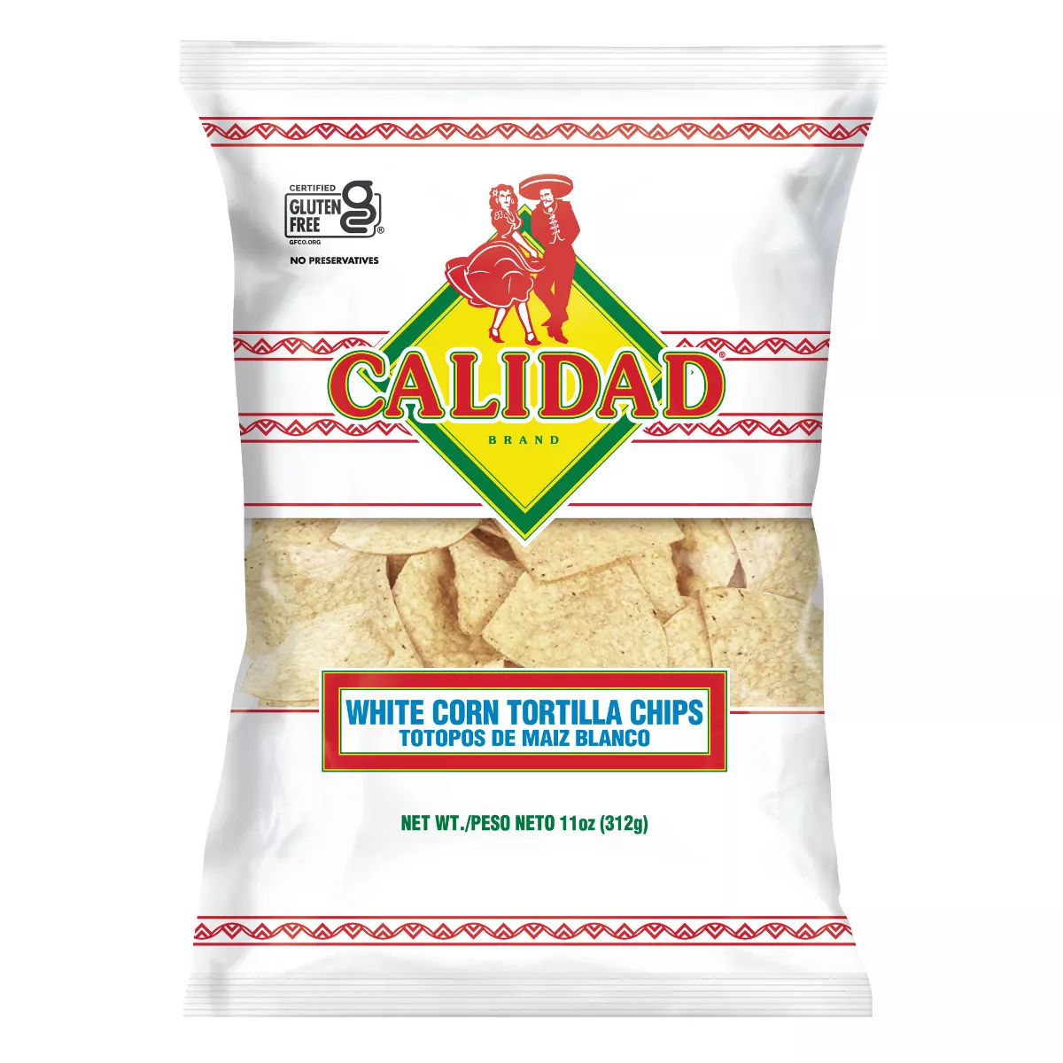 Calidad White Corn Tortilla Chips - 11oz - Walmart.com