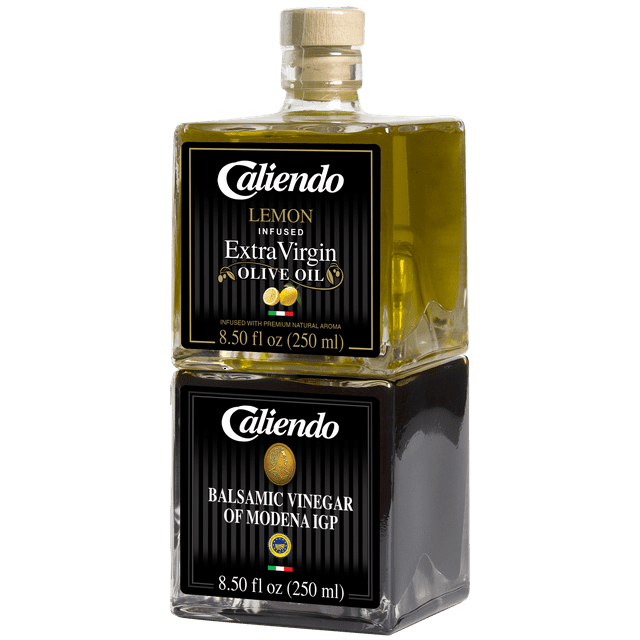 Caliendo NEW! Premium Lemon Extra Virgin Olive Oil & Balsamic Vinegar of Modena IGP Stackable ...