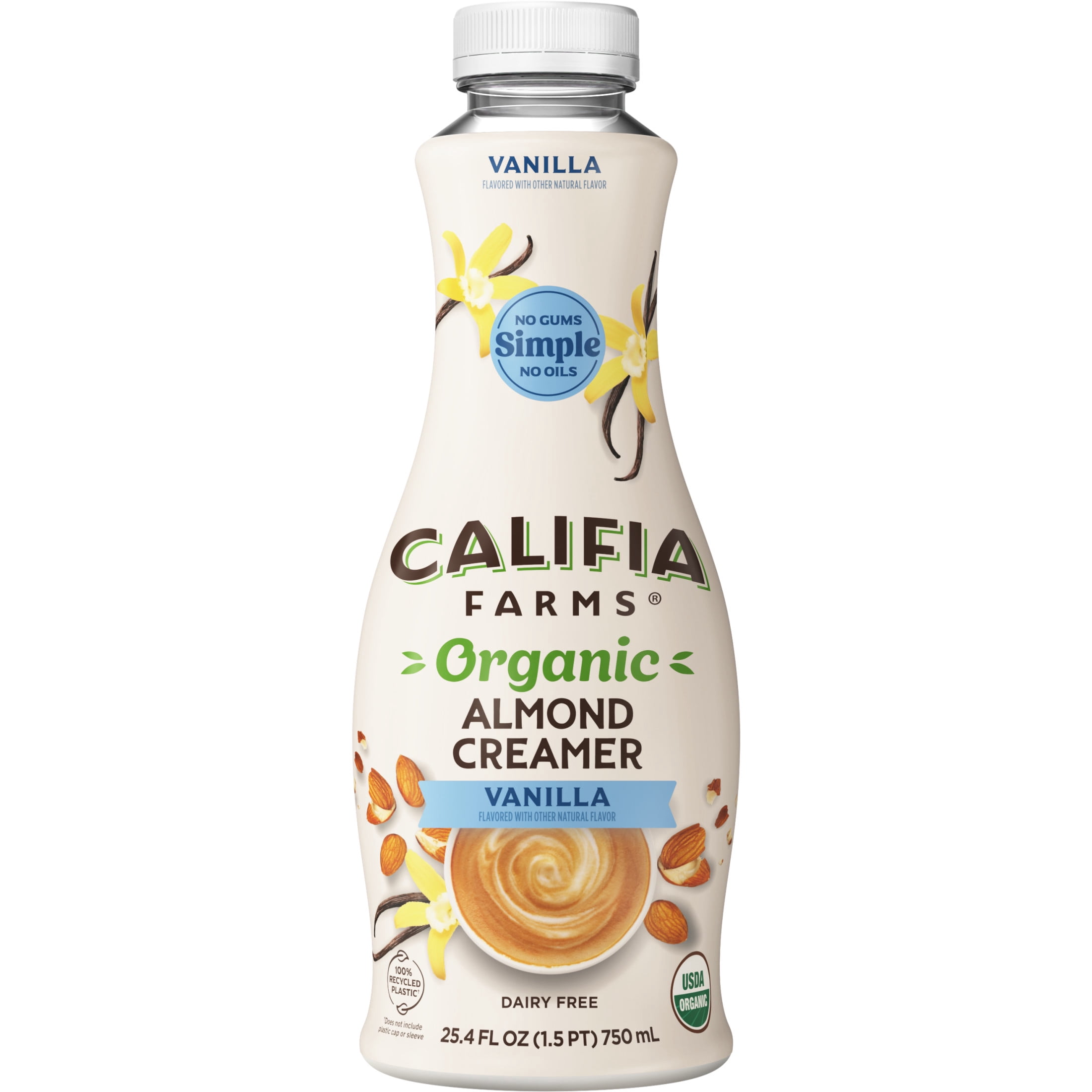 Califia Farms Organic Vanilla Almond Milk Coffee Creamer 25.4 Fluid ...