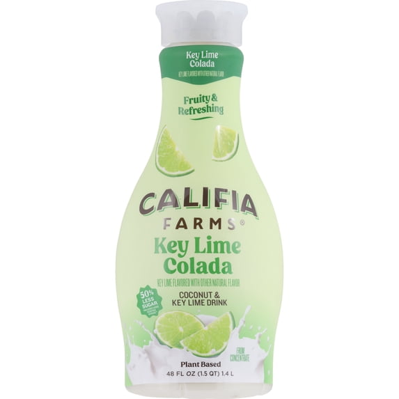 Califia Farms, Plant Based Key Lime Colada Refresher, 48 fl oz Plastic ...