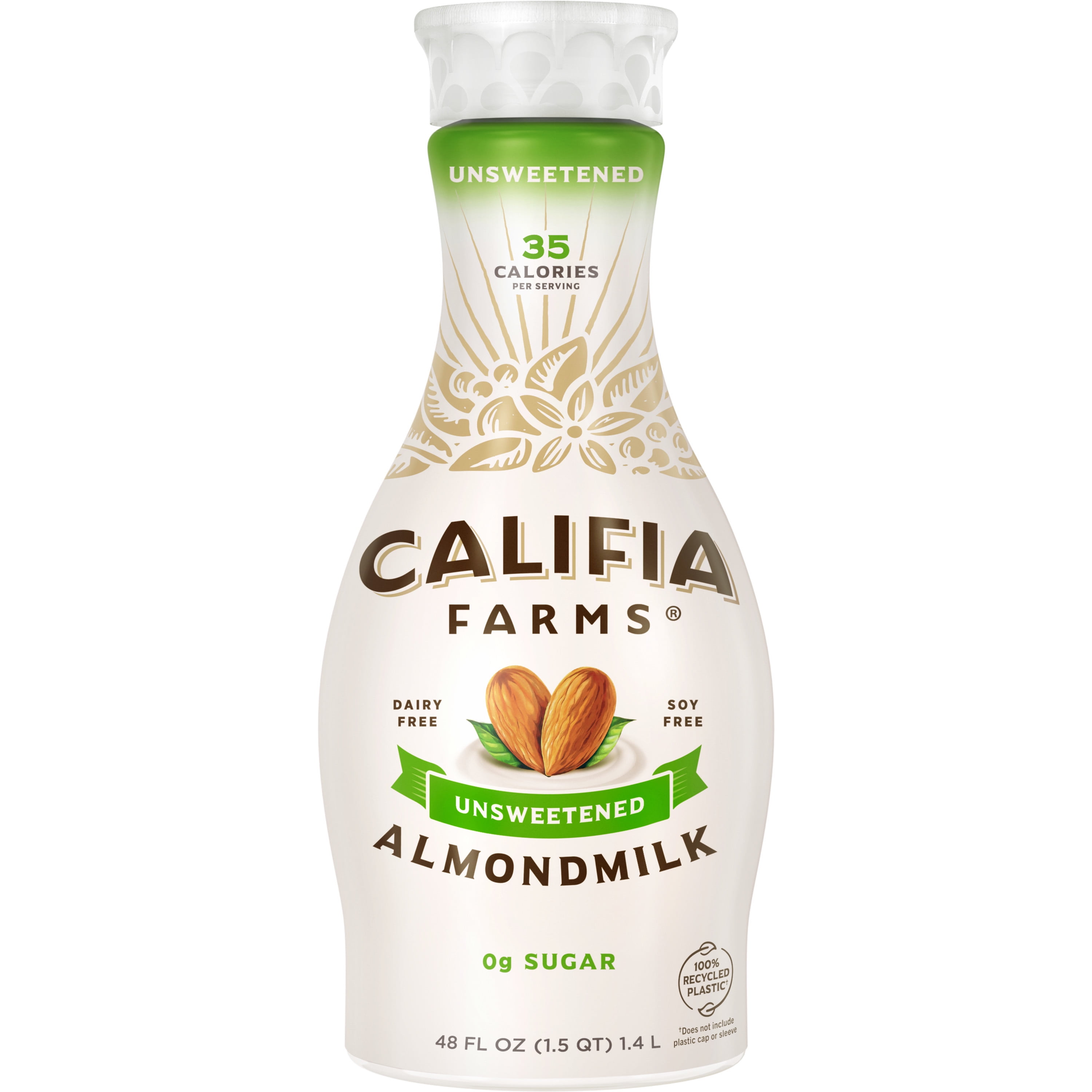 Califia Farms 48 fl oz Unsweetened Almond Milk, Non-GMO, Vegan, Dairy ...