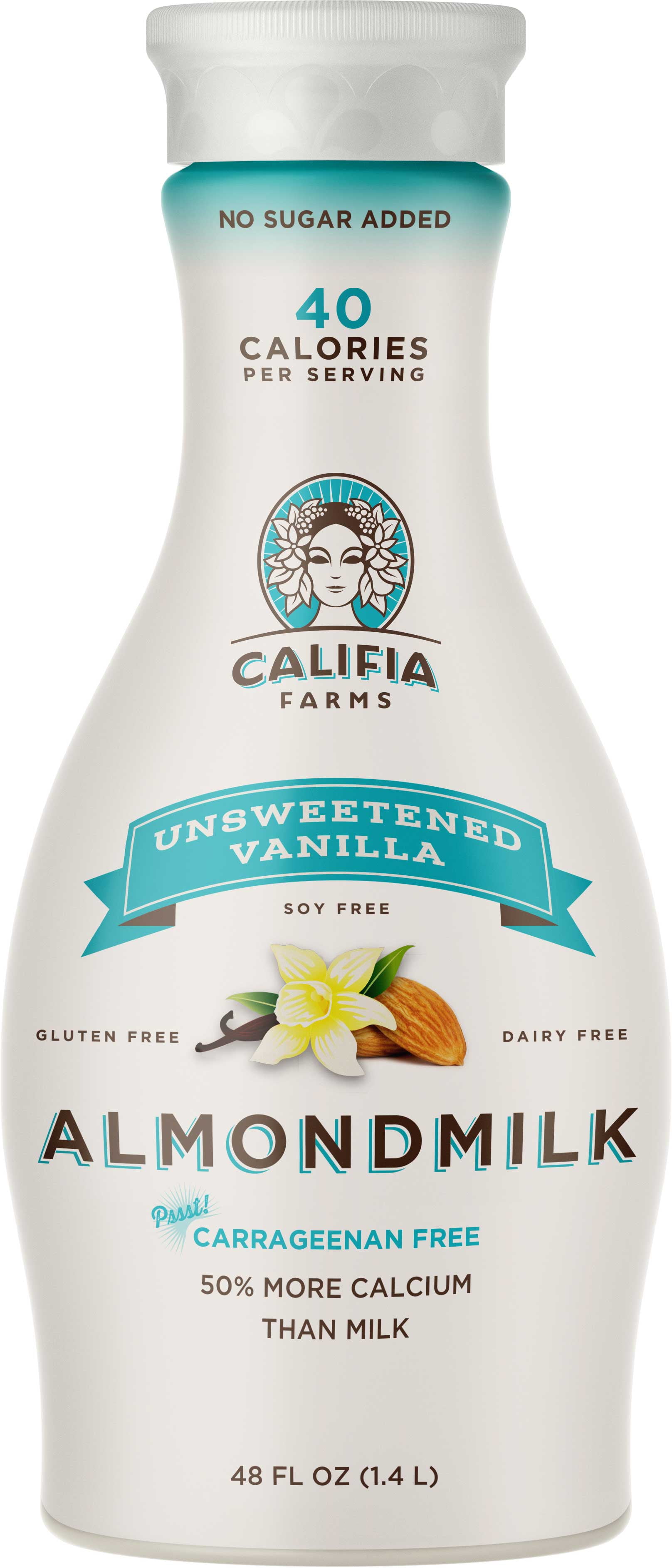 Califia Farms Unsweetened Vanilla Almond Milk, 48 Fluid Ounce -- 6 per case - Walmart.com