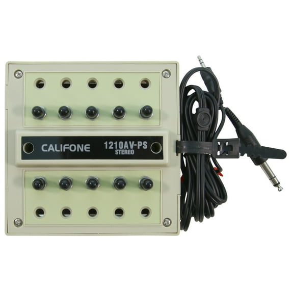 Califone 1210AV-PS 10 Position Jackbox with Volume Control, Beige ...