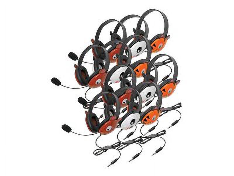 Califone 2810T-12L Listen First Headsets with To-Go Plugs, 12 Pack ...