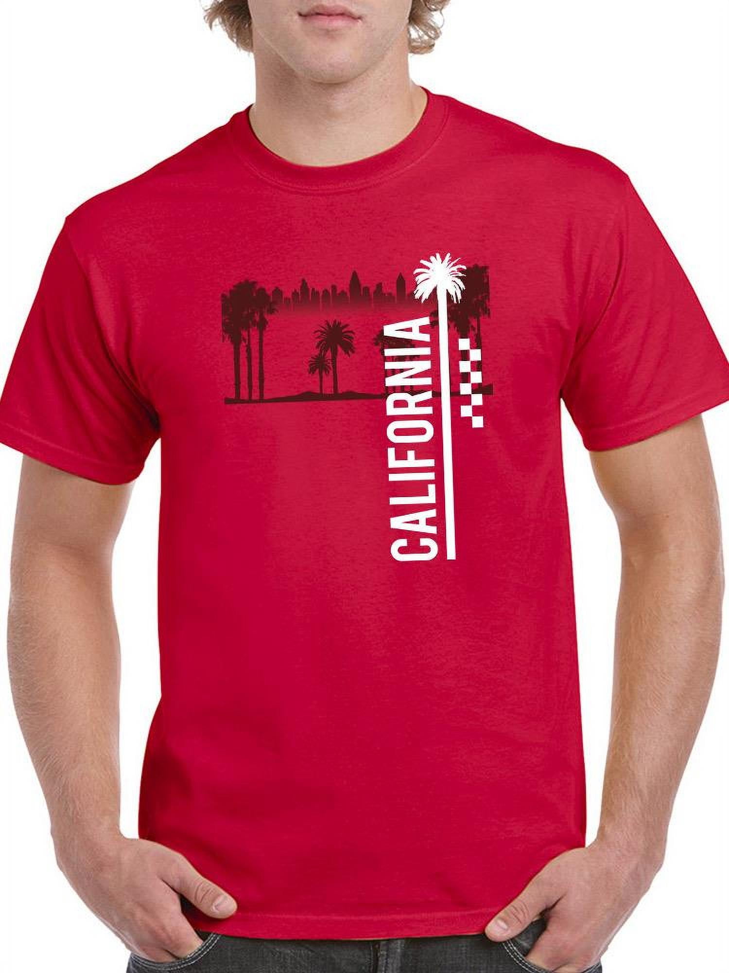 Califormia Palms T-Shirt Men -Smartprints Designs, Male Small - Walmart.com