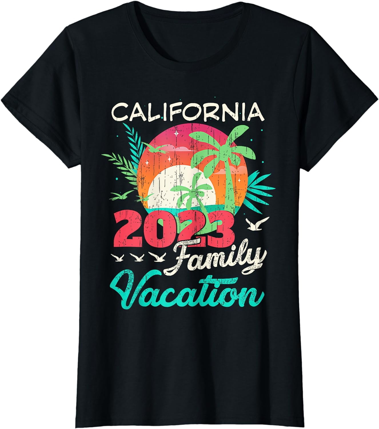 California 2023 Family Vacation Matching Fun Beach Summer T-Shirt ...